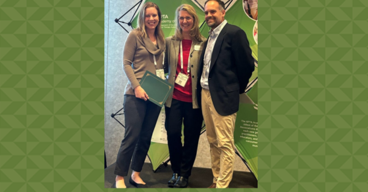 Katherine Myers, PT, DPT, Receives APTA Academy of Education Award ... Katherine Myers, PT, DPT, Receives APTA Academy of Education Award ...